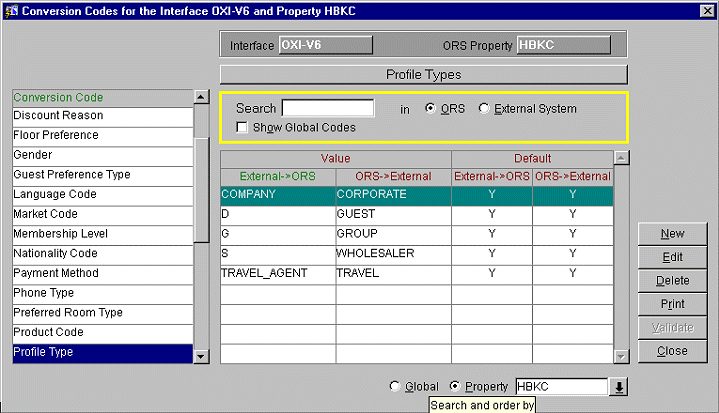 Setup Conversion Codes